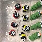 12 Edible Sugar Cake Decorations: Mini Mixed Garden Animals: Amazon.co ...