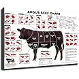 Amazon.com: Food Wall Art of Beef Cuts Division Chart Meat Art Poster ...