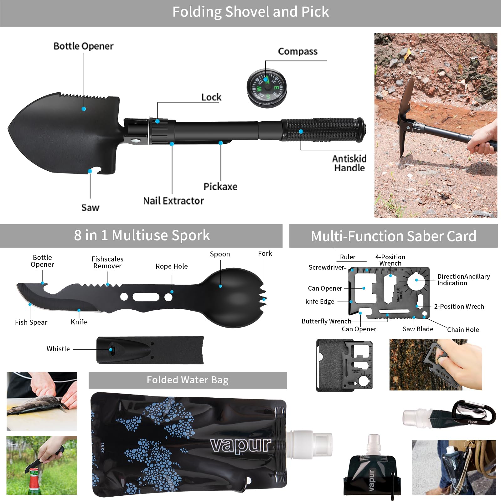 Mua GPUSFAK 145pcs Emergency Survival First Aid Kit with Splint ...