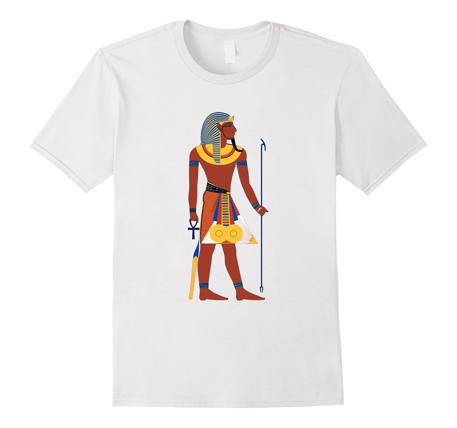 ANCIENT EGYPTIAN HOLDING ANKH PHARAOH HIEROGLYPH T-SHIRT-TD – Teedep