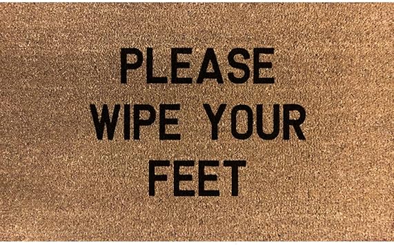 70cm x 40cm PLEASE WIPE YOUR FEET Printed Internal Coir Mat, Door Mat ...