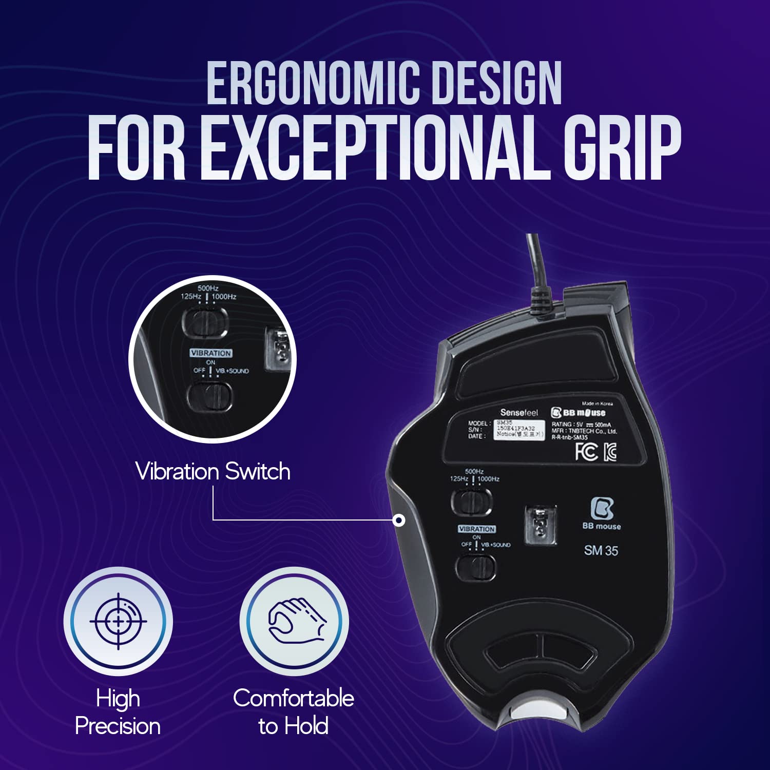 Mua BB 4D Vibration Gaming Mouse SM35 | Sound-Reactive Haptic Sensor ...