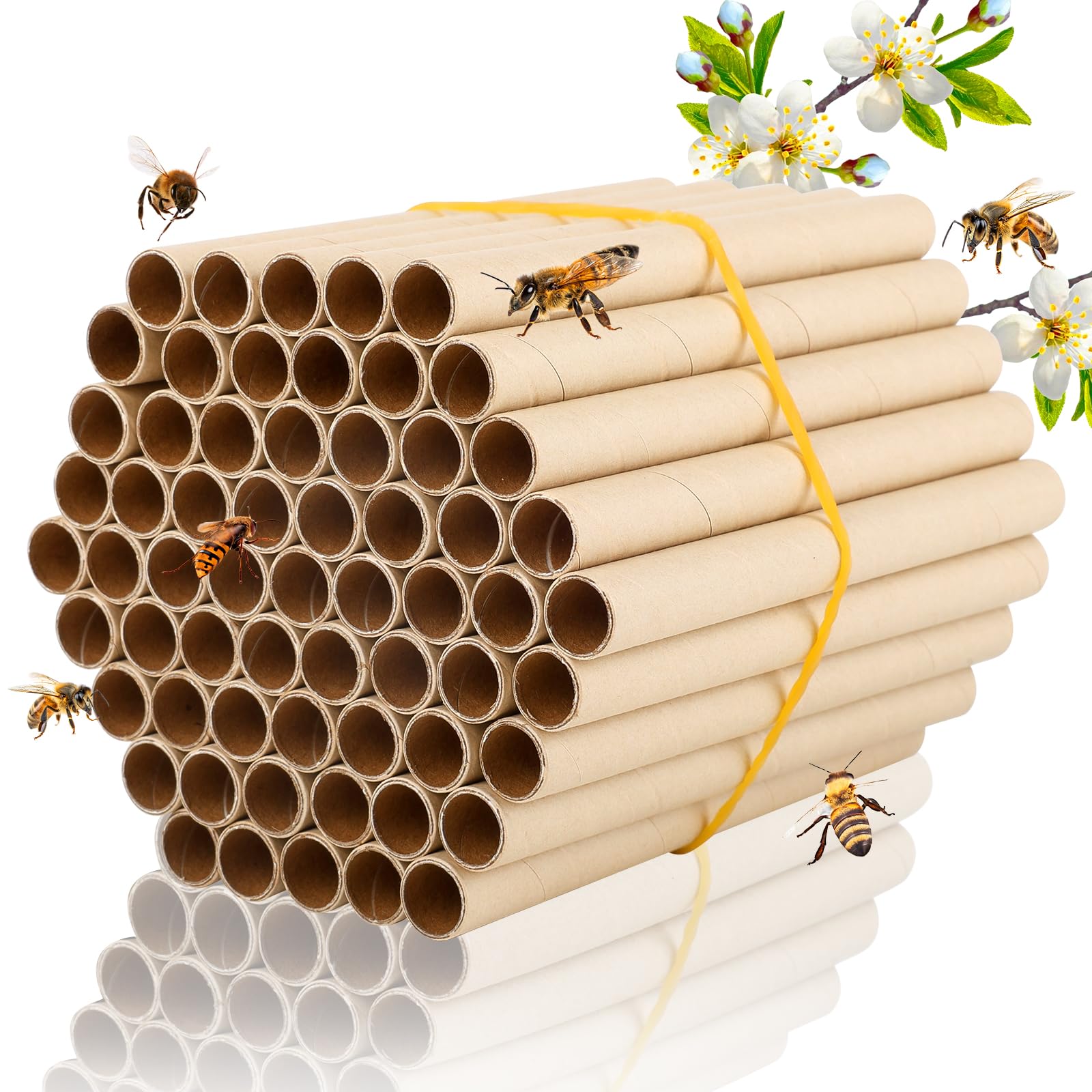 WARMFARM 150-Pack 4-Inch Cardboard Tubes for Mason Bee Nesting, Kraft ...