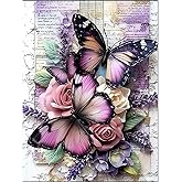 Amazon.com: WIGOR Butterfly Rose Diamond Painting Kits for Adults-DIY ...