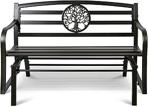 Amazon.com : Terra Verde Home Glider Bench with Tree of Life Design ...