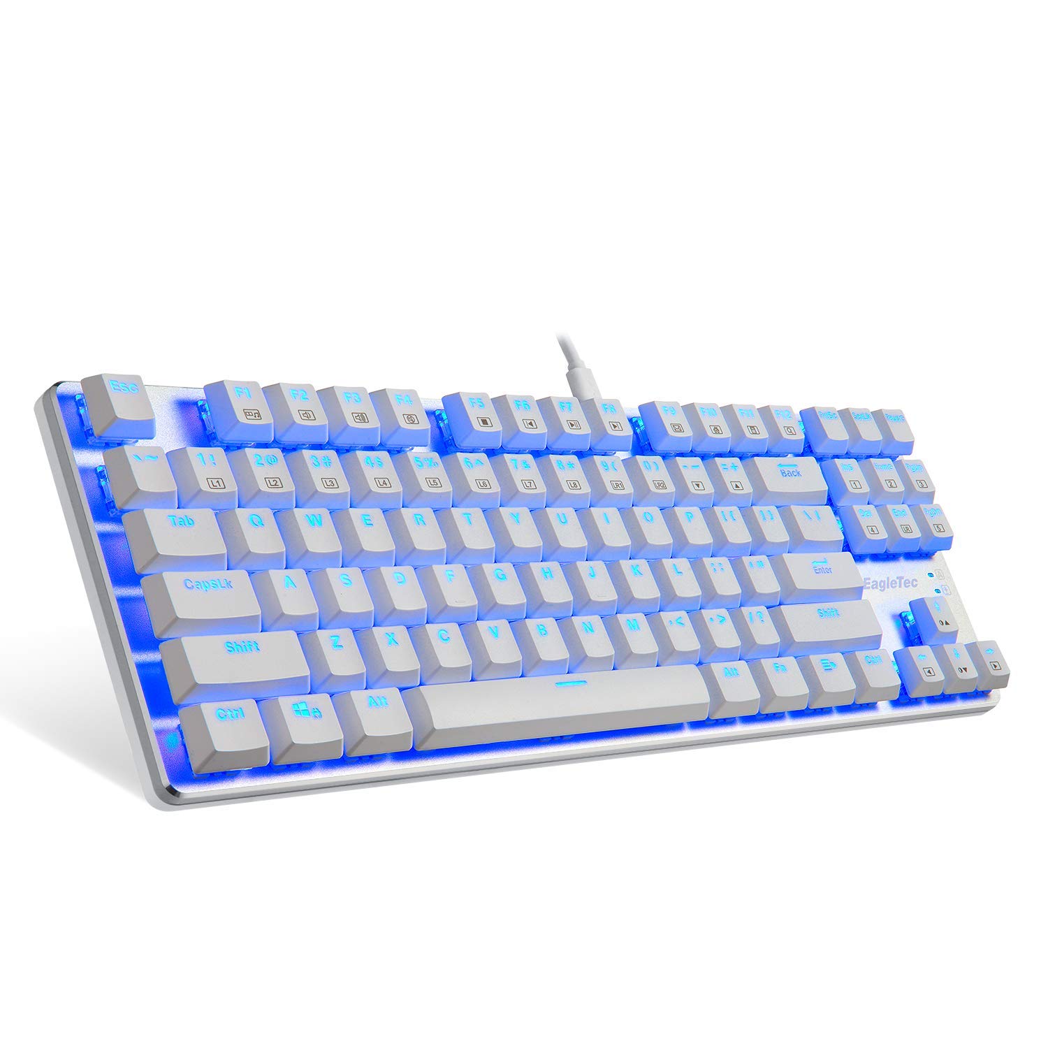 Mua EagleTec KG061-BR Blue LED Backlit Mechanical Gaming Keyboard Low ...