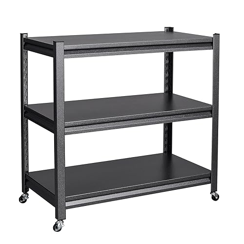 Anxxsu Garage Storage Shelves Heavy Duty, 3-Tier Metal Shelving Unit ...