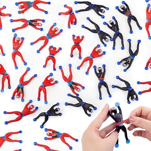 Shindel 42PCS Ninja Toys, Sticky Men Wall Climbing Ninjas with DIY ...