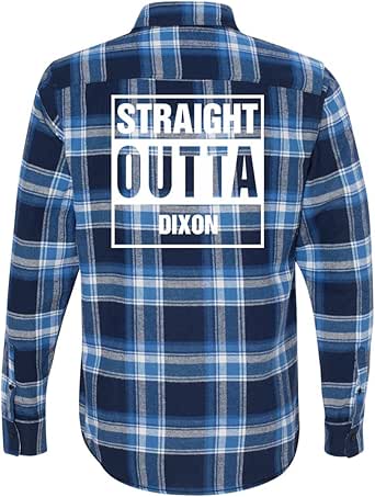 Amazon.com: Straight Outta Dixon Flannel: Unisex Plaid Flannel Shirt ...