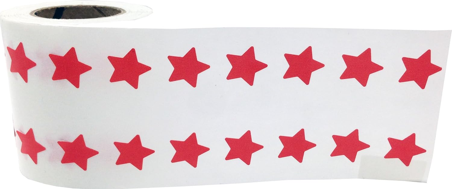 Red Star Stickers, 13 mm 1/2 Inch Labels 1000 Pack – BigaMart