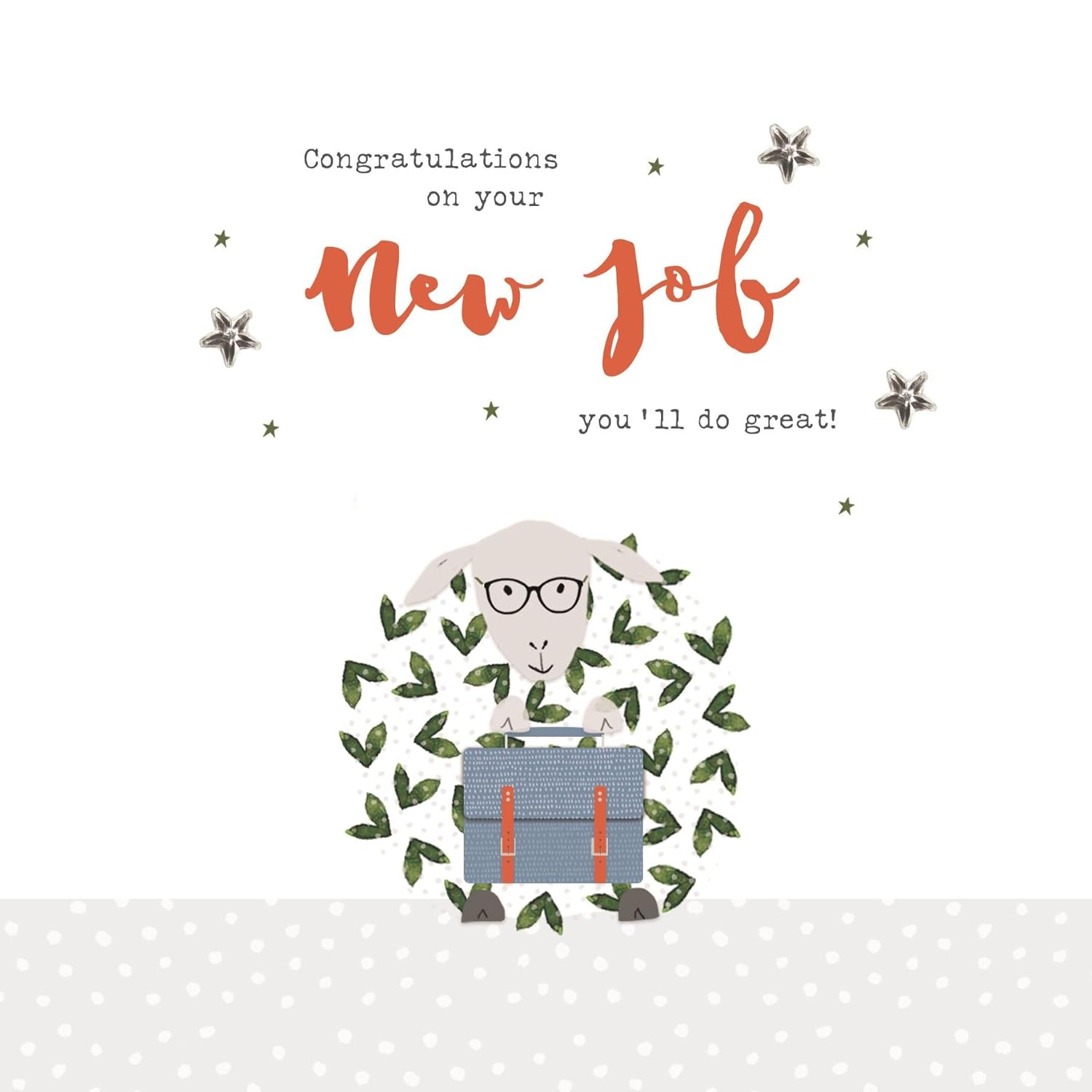 Congratulations on Your New Job - Handfinished Cute New Job Card, Sheep ...