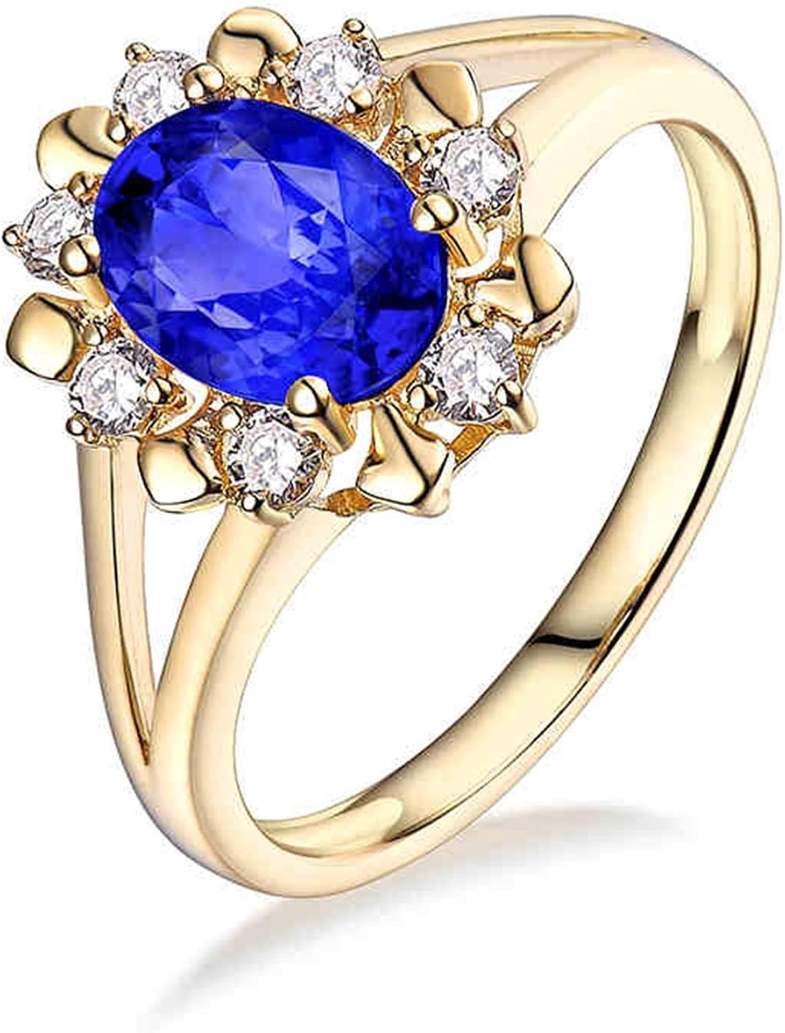 KnSam Damen Ring, Blume Verlobungsring Damen Rosegold 18 Karat (750 ...