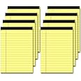 Amazon.com : 8 Pack Yellow Legal Pads 4x6 Note Pads Small Writing Pads ...