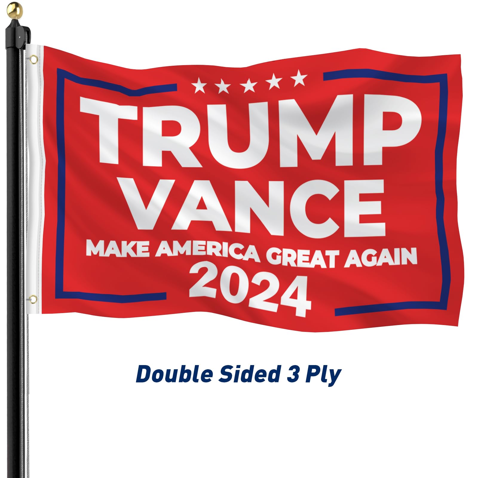 Trump Vance 2024 Flag 3x5 Outdoor Double Sided MAGA Donald Trump Flag Heavy Duty 3 Ply President ...