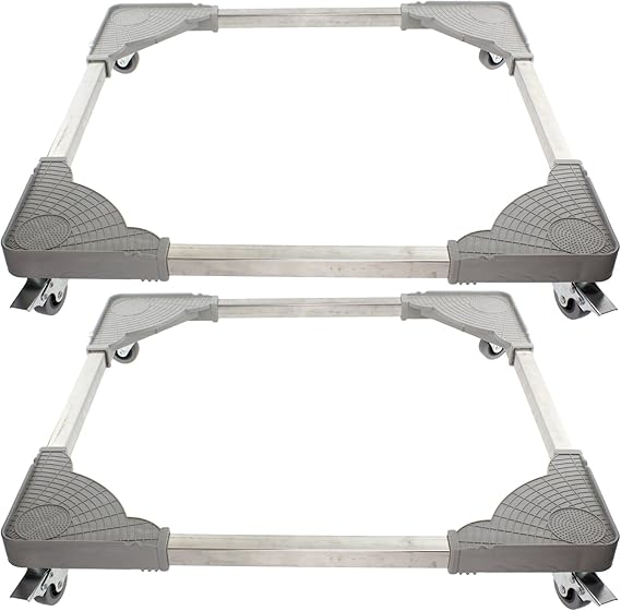 SPARES2GO Universal Appliance Wheels Adjustable Washing Machine Trolley ...