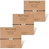 Amazon.com: DAPUBO Friendship Bracelets for 3, Matching Sister Distance ...