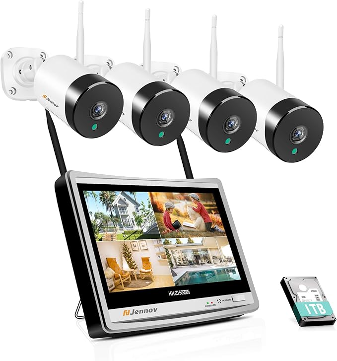 Amazon.com : Jennov WiFi Home Security Camera System Wireless, 1080P ...