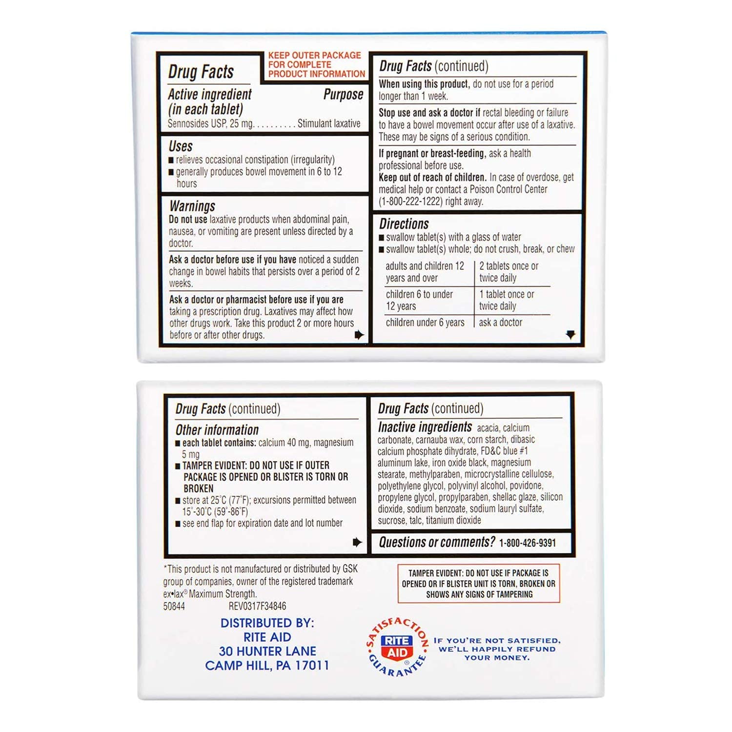 Mua Rite Aid Maximum Strength Laxative, Sennosides USP Tablets, 25 mg ...