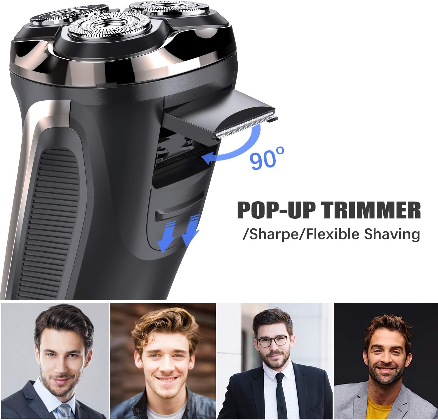 Shavers for Men Rechargeable Wet and Dry, PURKOO Electric Razors for ...