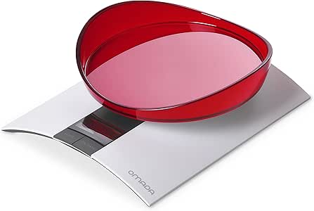Amazon.com: Omada Trendy Digital Scale with Tare Function, Red Ruby ...