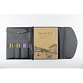 Amazon.com: Robrasim Handmade Leather Sketchbook Cover, Artist Sketch ...