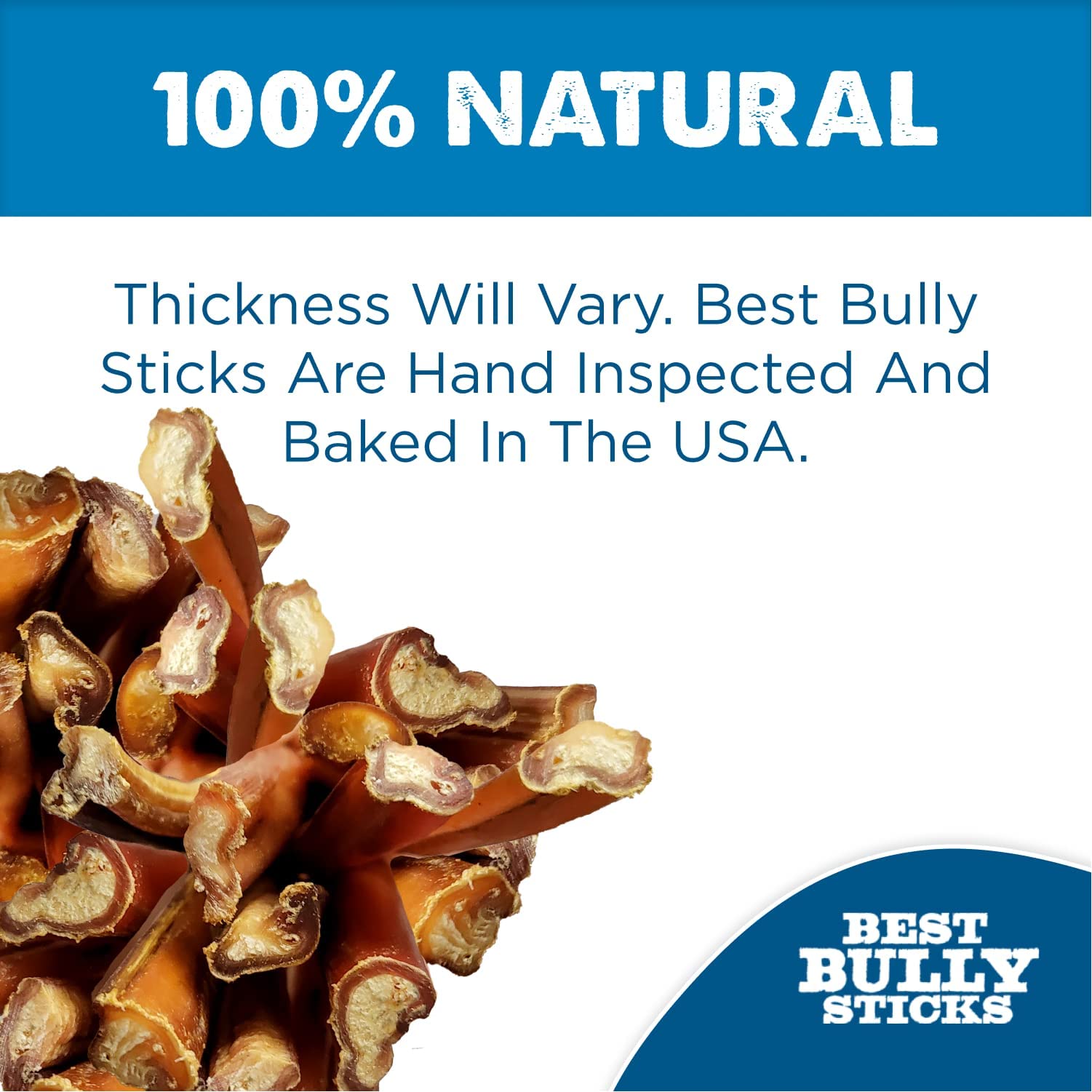 Best Bully Sticks 12 Inch All-Natural Bully Sticks for Dogs - 12” Fully ...