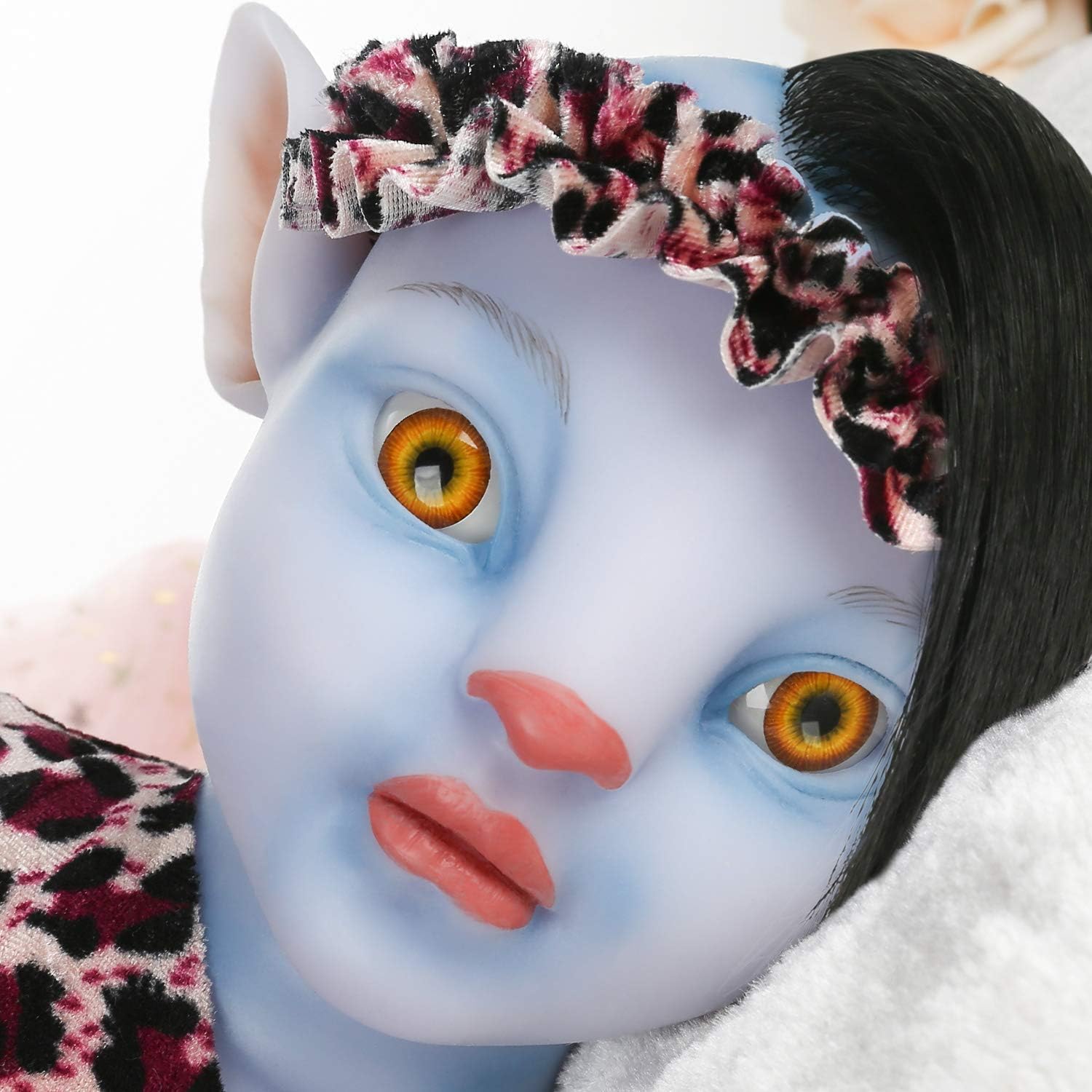 Vollence 20 inch Avatar Full Silicone Baby Doll with Hair,Not Vinyl ...