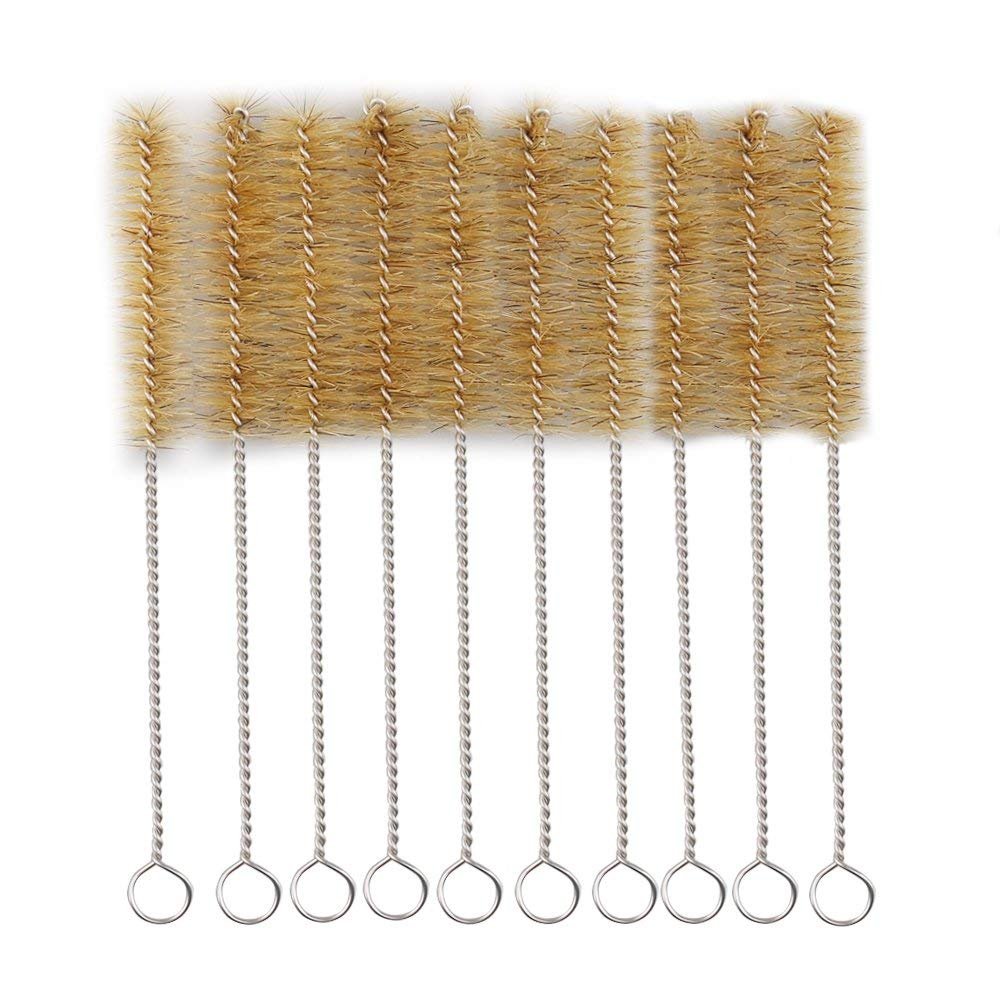 Pack of 12 Karter Scientific 210W2 Tan Bristles Galvanized Handle 19mm ...