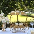 Amazon.com | Efavormart 2-Tier Gold Metal Princess Carriage Cupcake ...