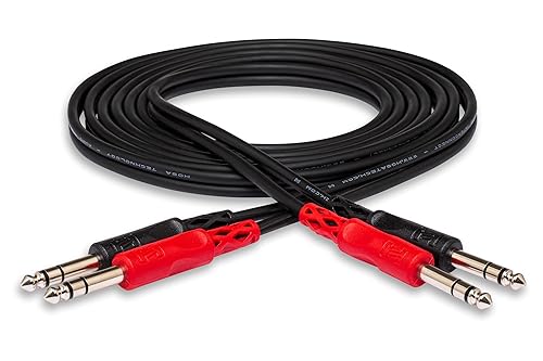 Hosa CSS-202 Dual 1/4 Inch TRS to Same Stereo Interconnect Cable, 6.5 ...