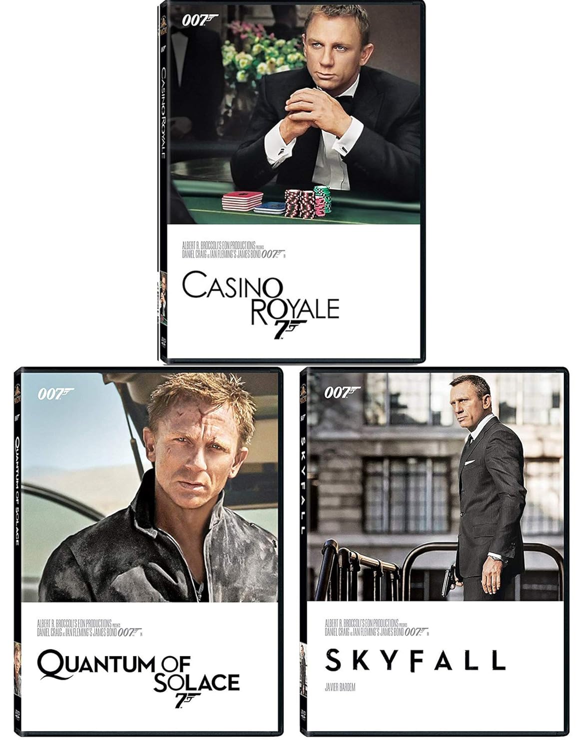 Amazon.com: Film Collection Agent James Bond 22/23/24 Casino Royale 007 Quantum of Solace ...
