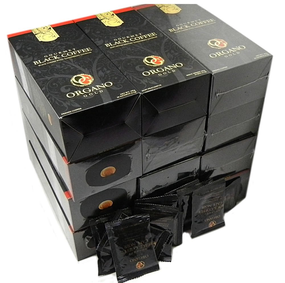 12 Boxes of Organo Gold Ganoderma – Black Coffee (30 sachets per box ...
