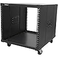 Amazon.com: StarTech.com 9U Open Frame Rack with Wheels - 4 Post 23 ...