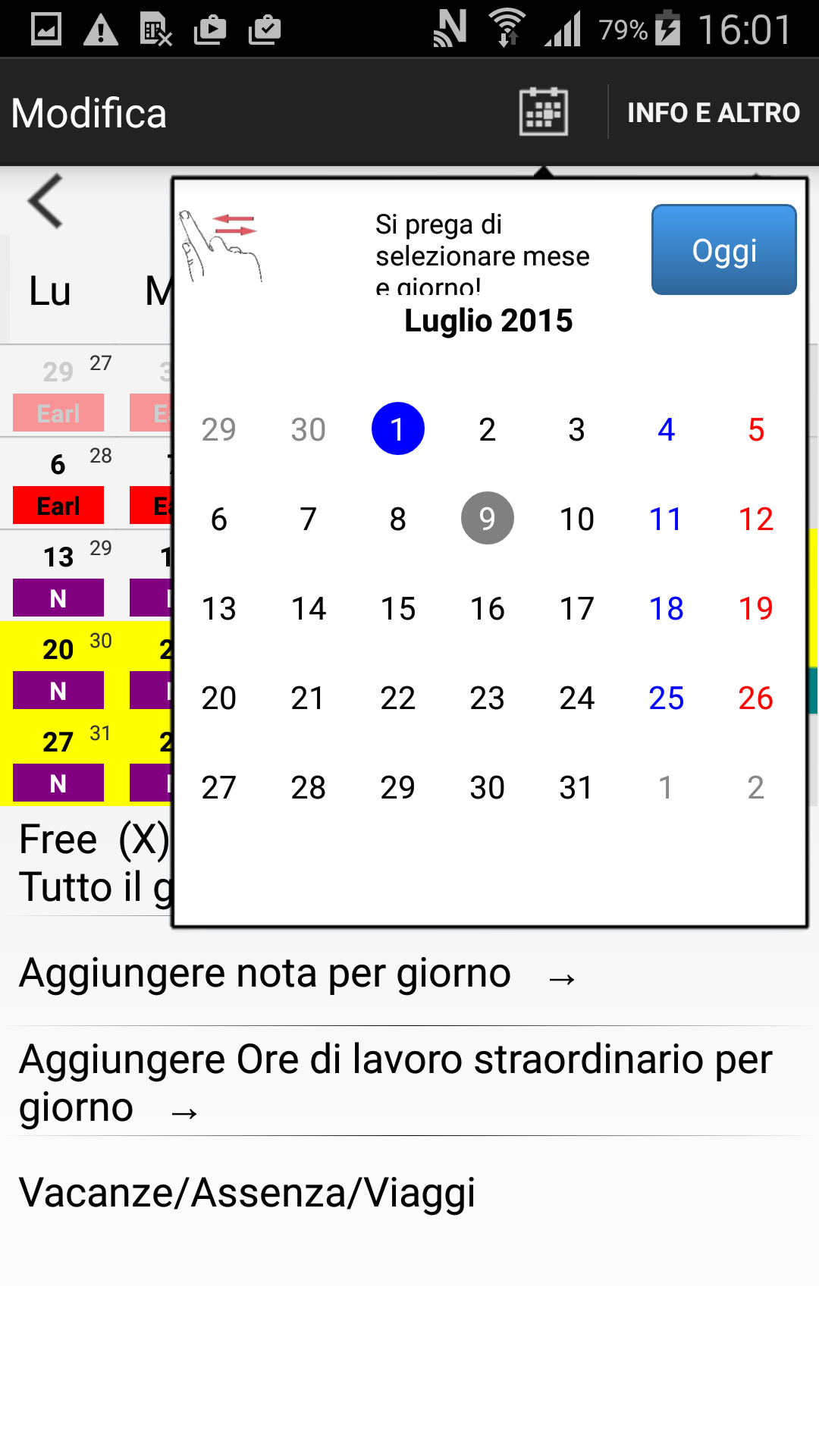 Calendario dei turni lavorativi:Amazon.it:Appstore for Android