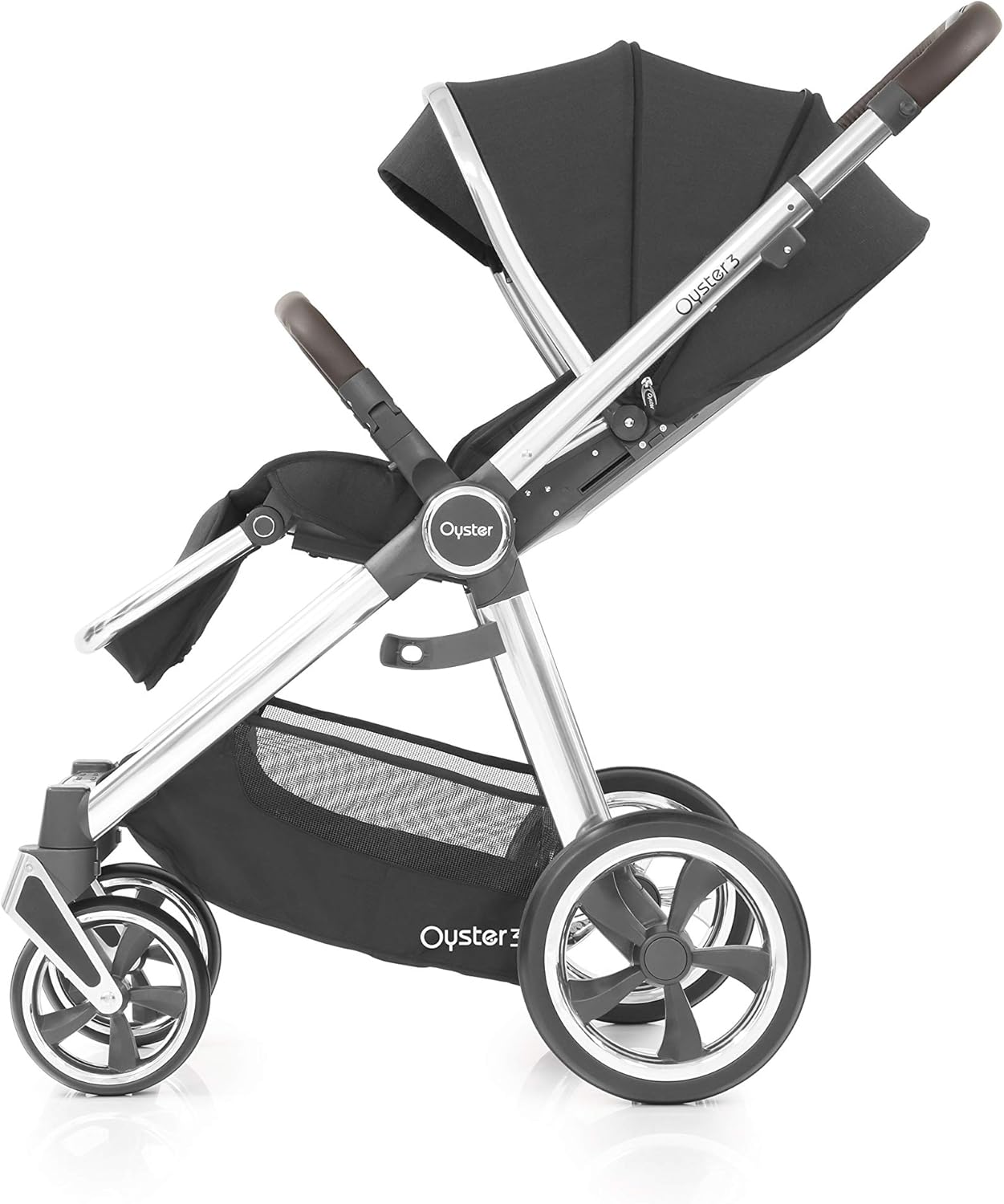 Babystyle Oyster 3 Pushchair Caviar Black on Mirror Chassis – BigaMart
