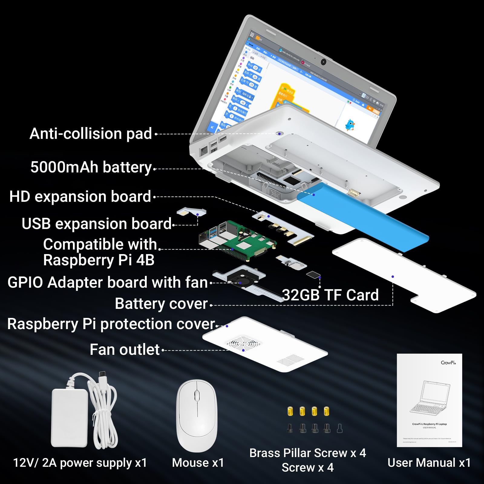 Mua ELECROW CrowPi 2 All-in-one Kit Compatible for Raspberry Pi 4/5 ...