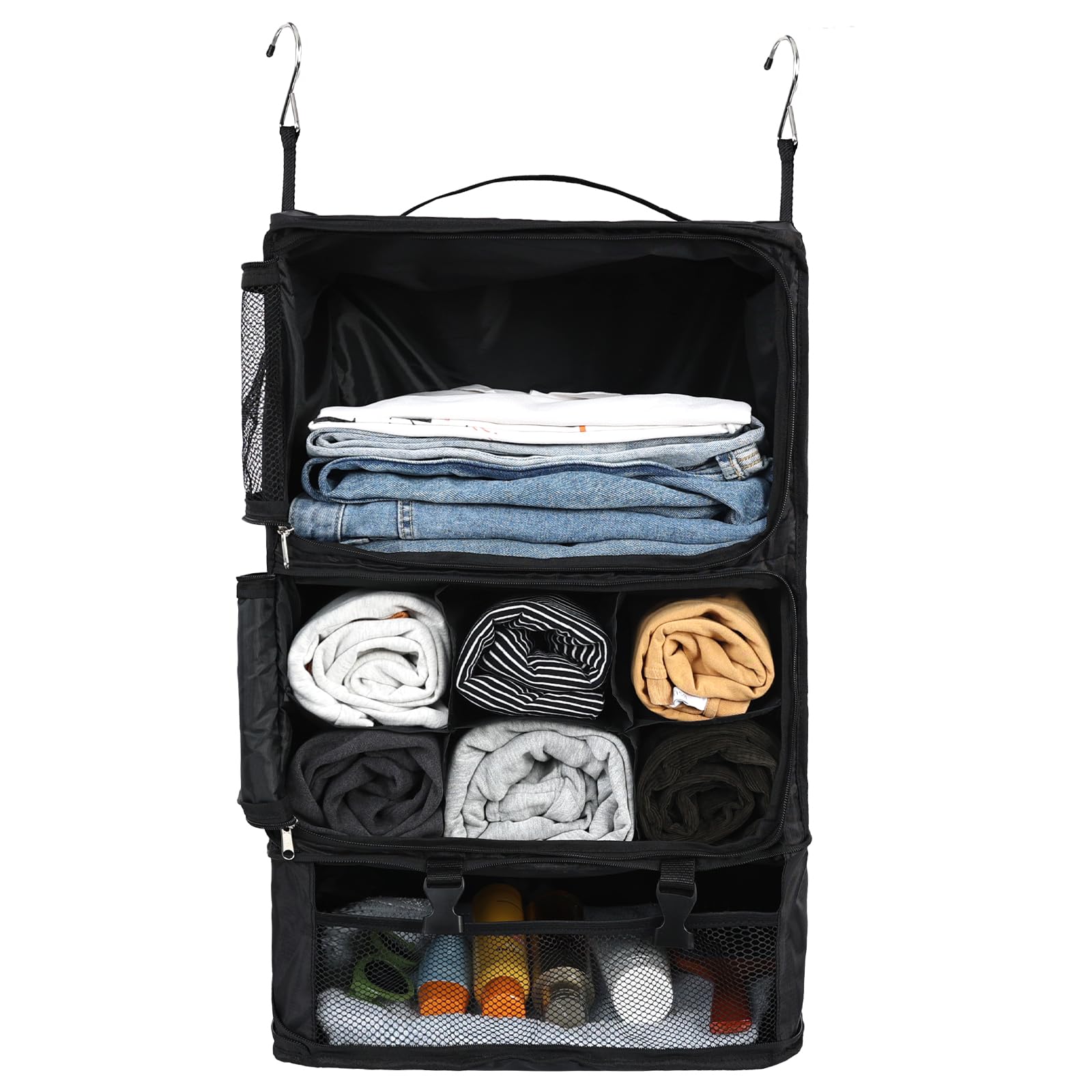 Surblue Hanging Shelves Travel Storage Bag Compression Packing Cube for ...