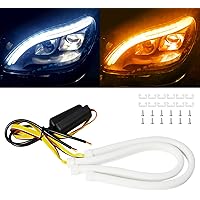 Amazon.com: Qasim 12inch/30CM Sequential Switchback LED Strip 12V Car LED Flexible Strip Lights ...
