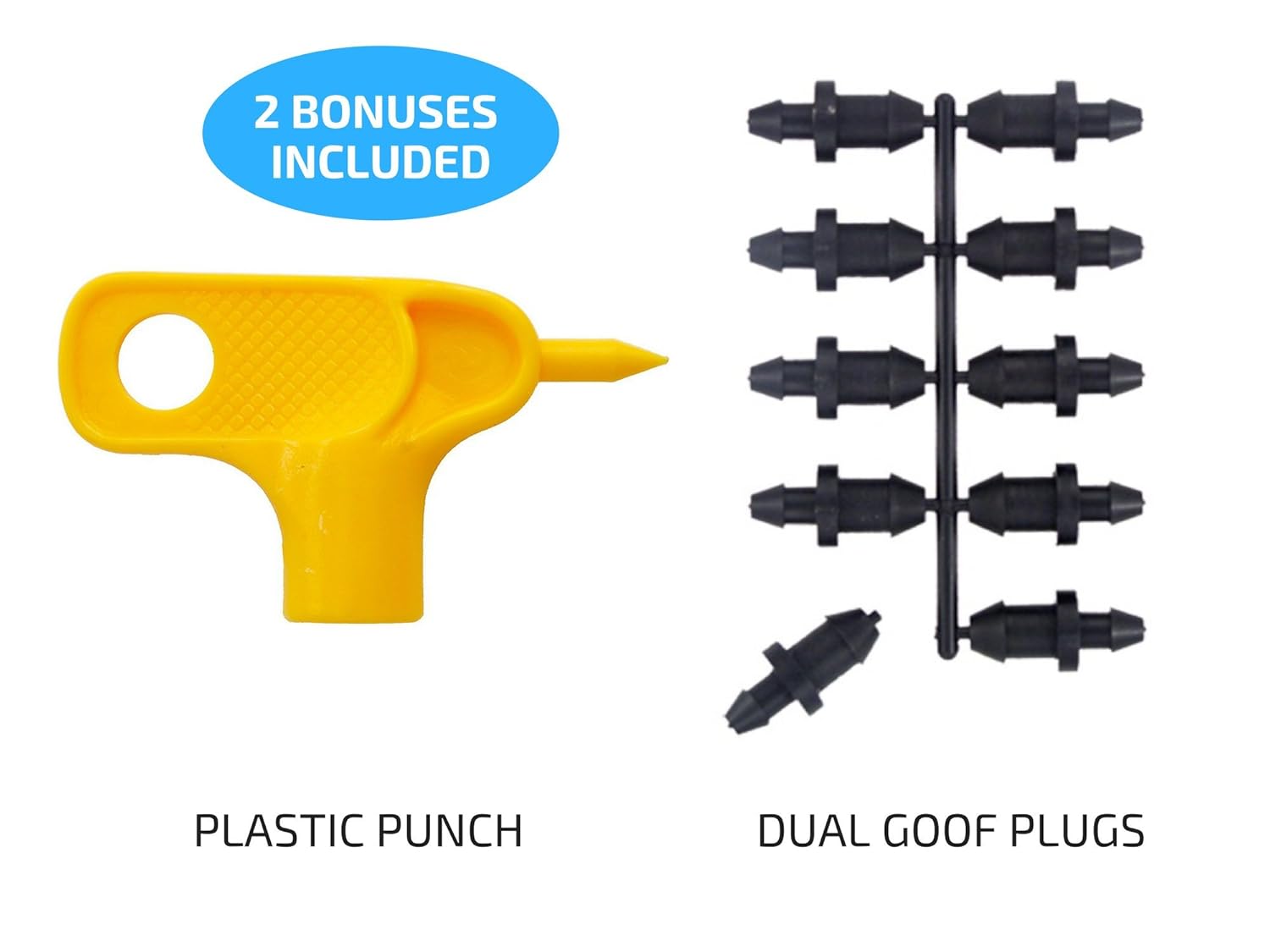 35-Pack Plus Hole Punch Tool and Goof Plugs for Drip Irrigation Systems ...