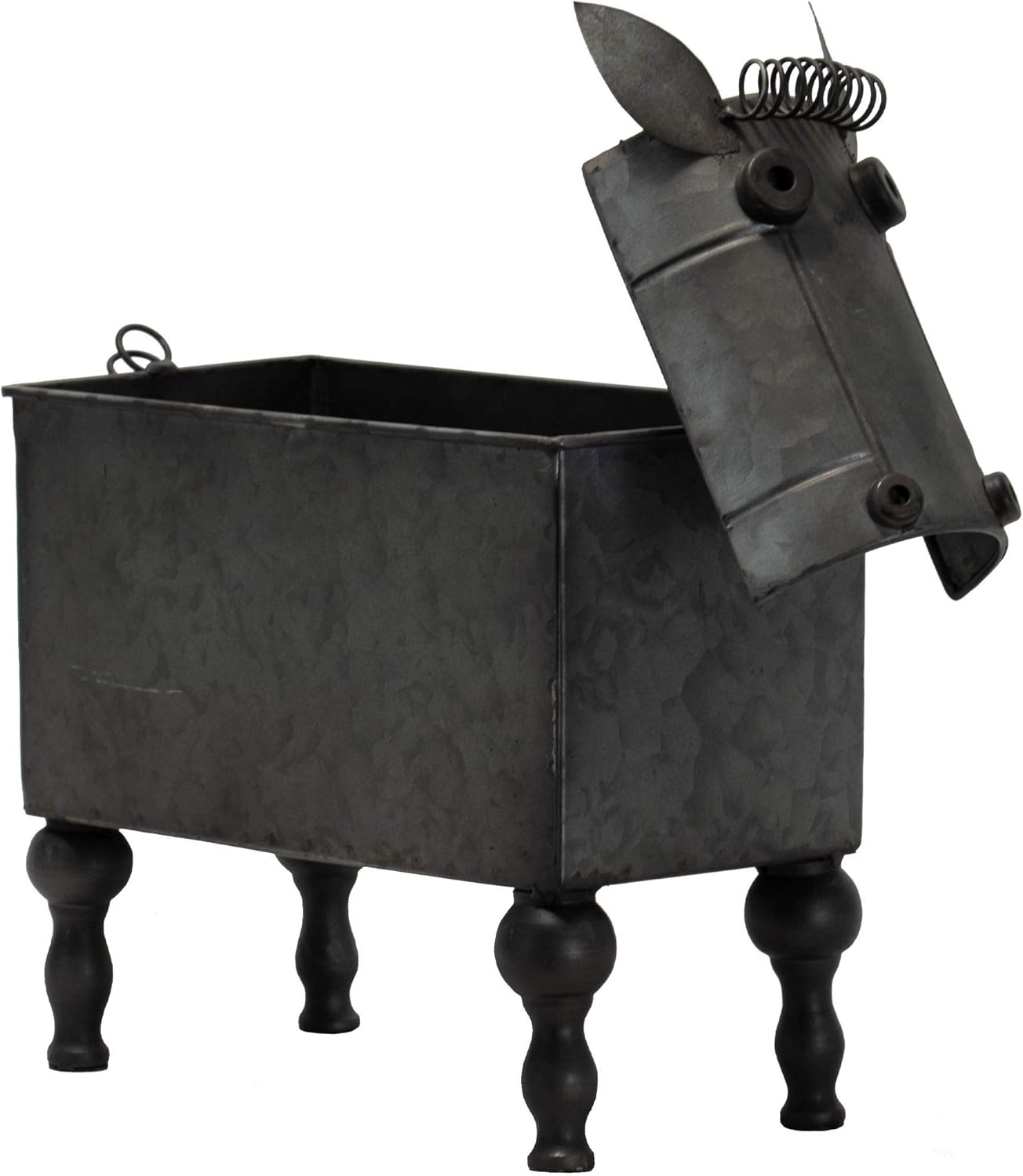 Amazon.com: Foreside Home & Garden Black Galvanized Decorative Cow ...