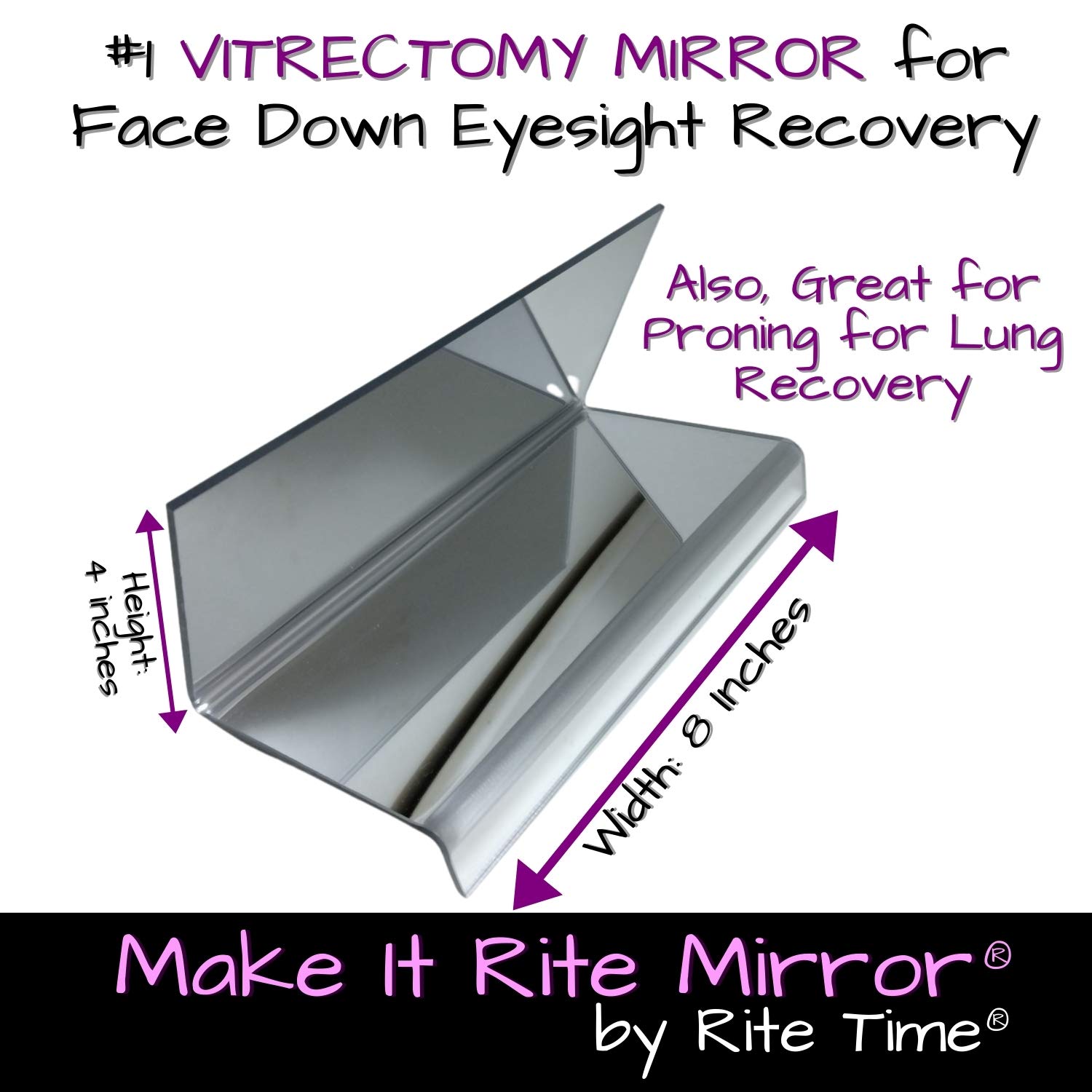 Mua 8" Wide 2-Way Make It Rite Mirror for Face Down Vitrectomy Eyesight ...
