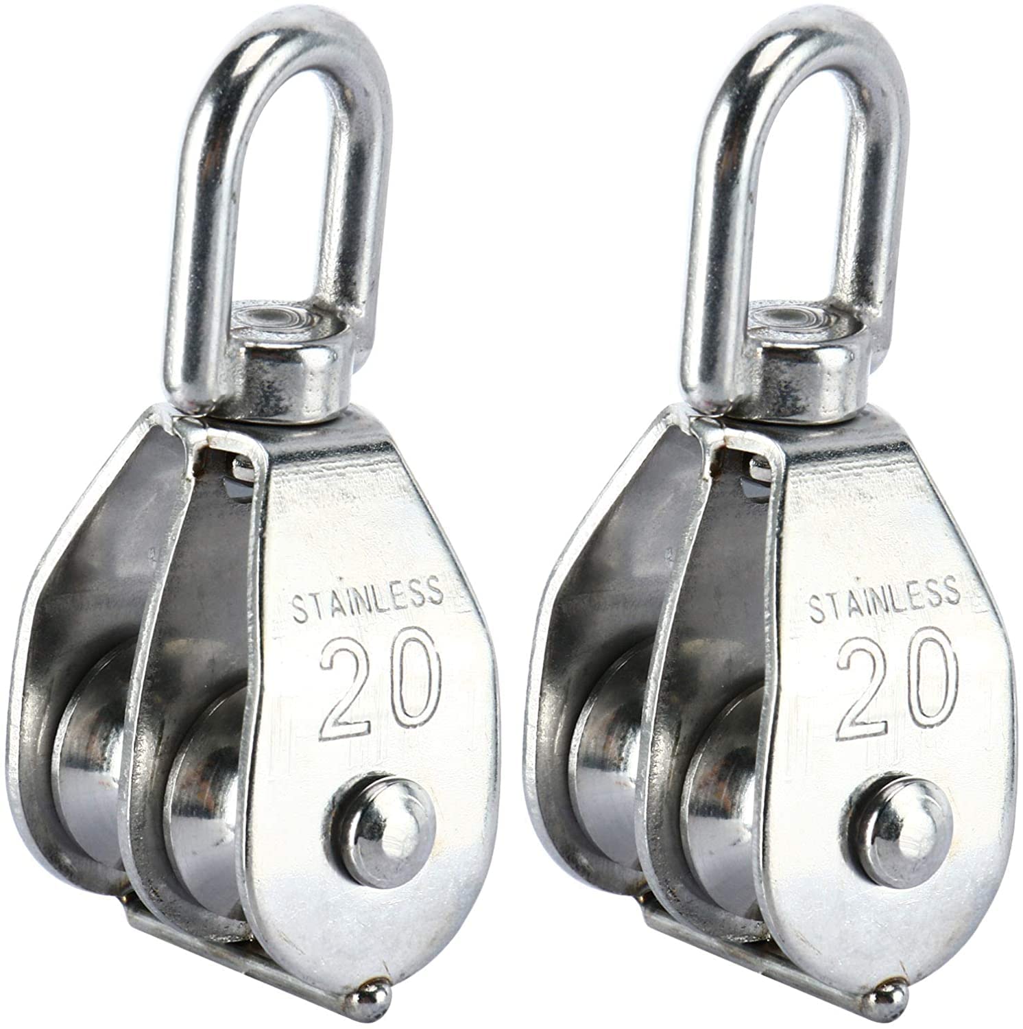 Mua Double Pulley, Rope Pulley, Stainless Steel, Load Capacity 165.4 ...