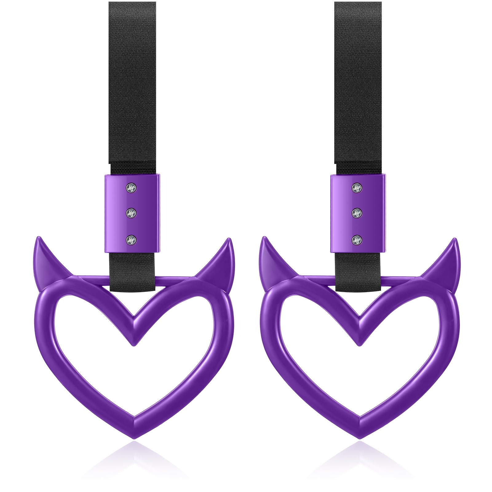 Fabbay 2 Pieces Heart Handle Keychains Car Accessory Heart Hand Strap ...