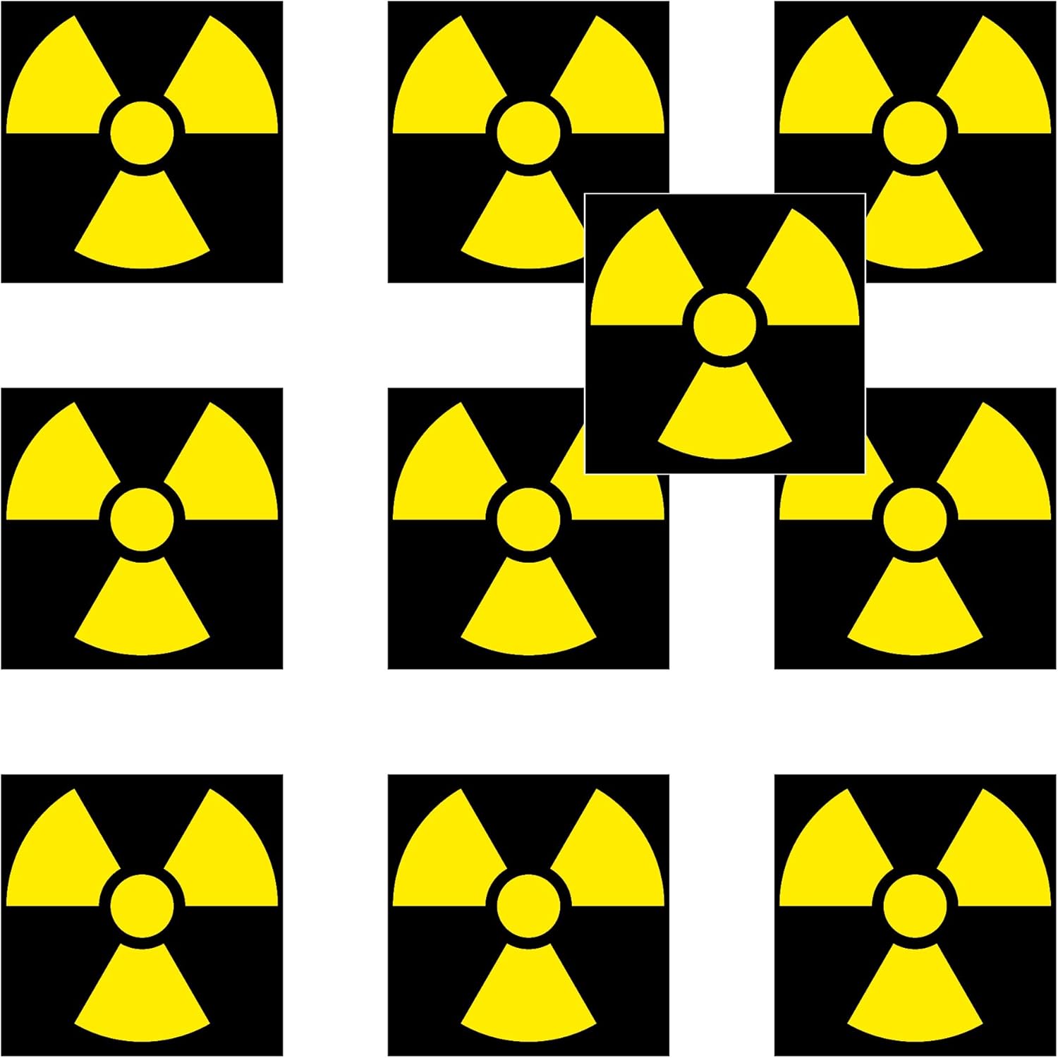 GreenIT 10 Aufkleber 7cm Radioaktiv Sticker Achtung Strahlung Gefahr ...