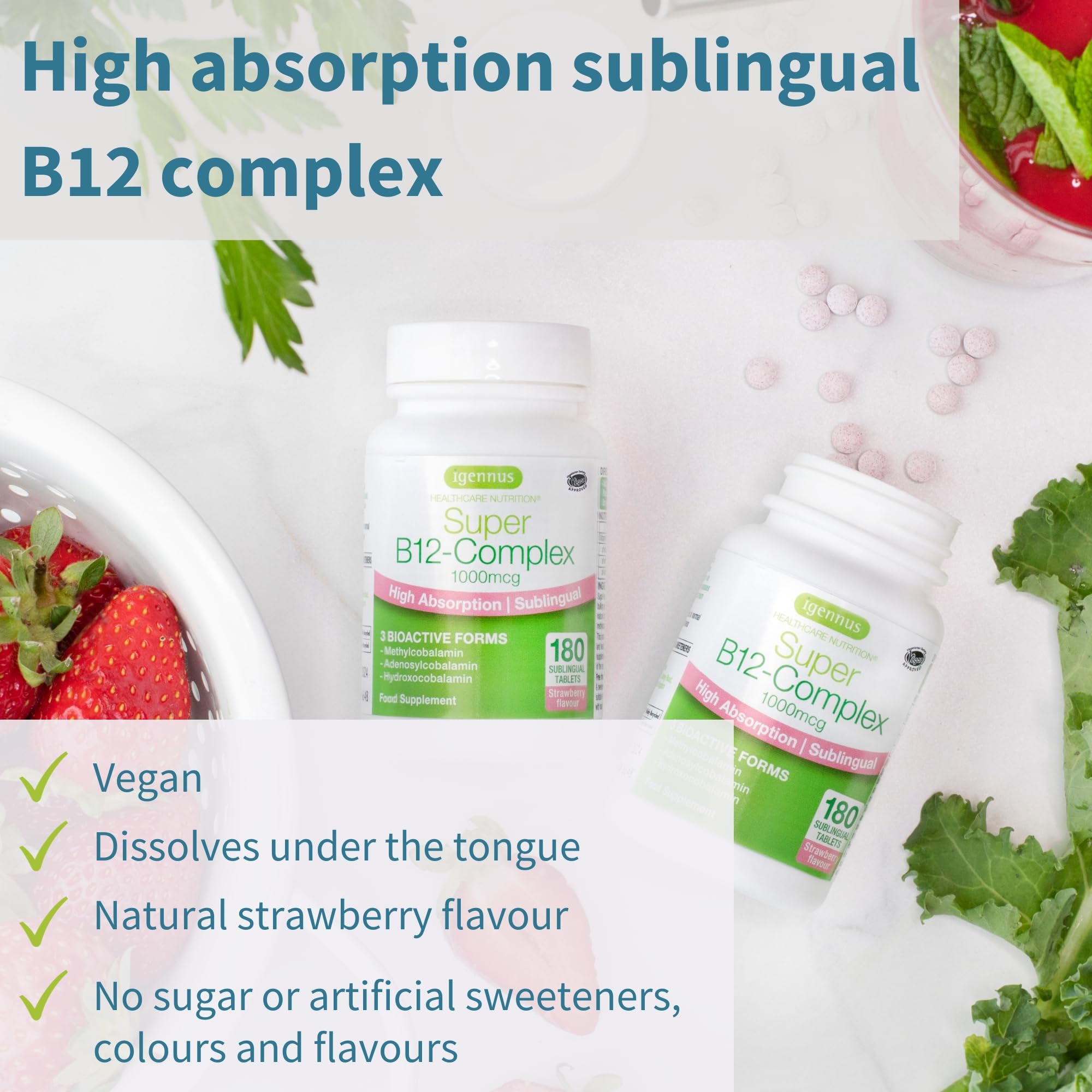 Mua Super B12-Complex 1000mcg, Sublingual, Clean Label & Vegan ...