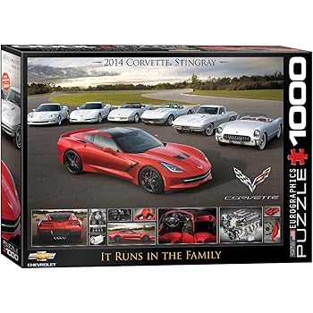 Eurographics Corvette Evolution Jigsaw Puzzle (1000-Piece), Jigsaw ...