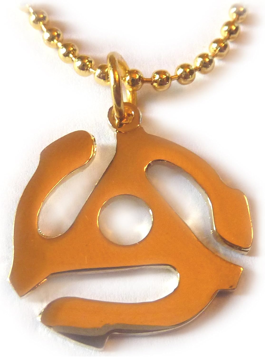 Amazon.com: 45 RPM Vinyl GOLD Record Adapter Spindle Replica Pendant ...
