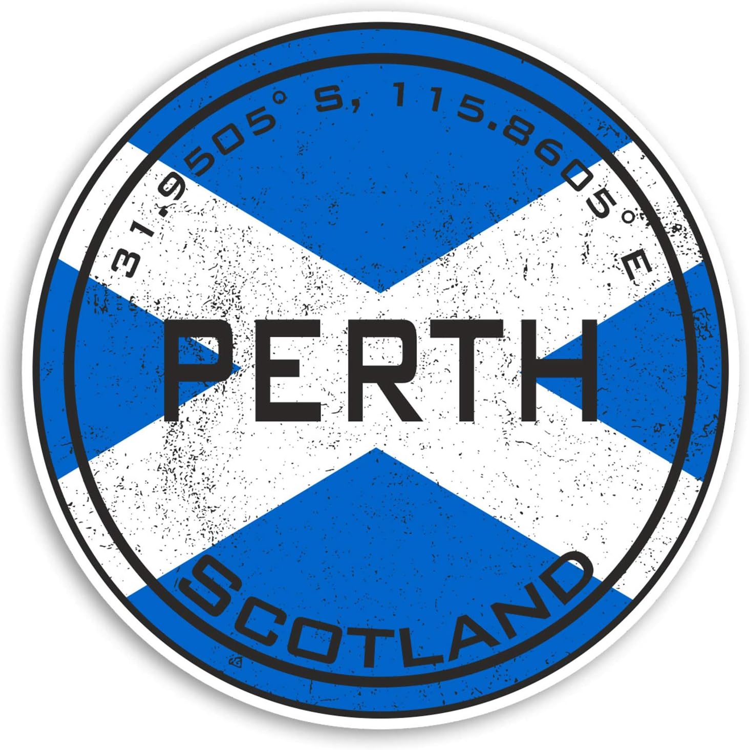 2 x 10cm Perth Scotland Vinyl Stickers - Scottish Flag Sticker Luggage ...