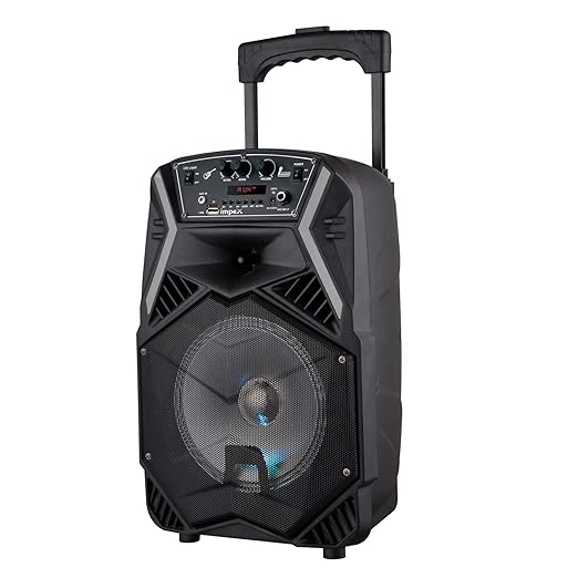 Impex TS-25B 25 W Multimedia Portable Trolley Speaker with Mic & LED Light Price: Buy Impex TS ...