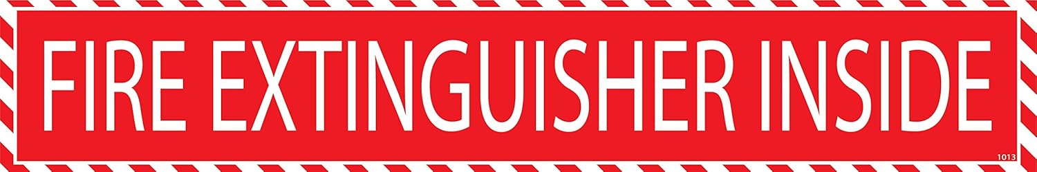 Fire Extinguisher Inside Sticker 1.5 x 9 Decal Sign Self Adhesive for ...
